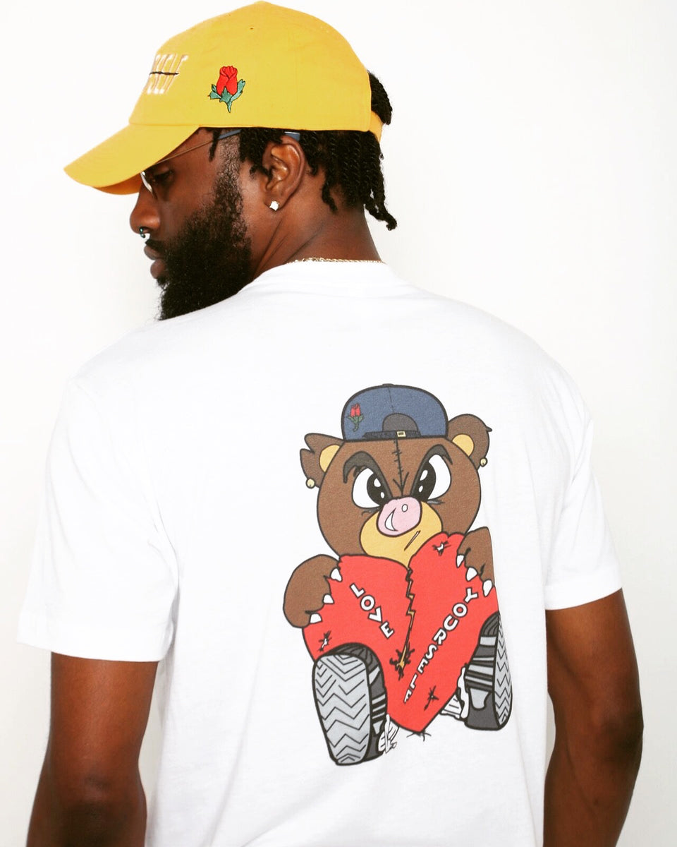 White "Broken Hearted Teddy Bear" T-shirt – Irrelevant Thoughts